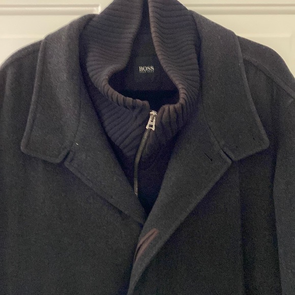 Hugo Boss | Jackets & Coats | Hugo Boss Cashmere Wool Charcoal Winter ...